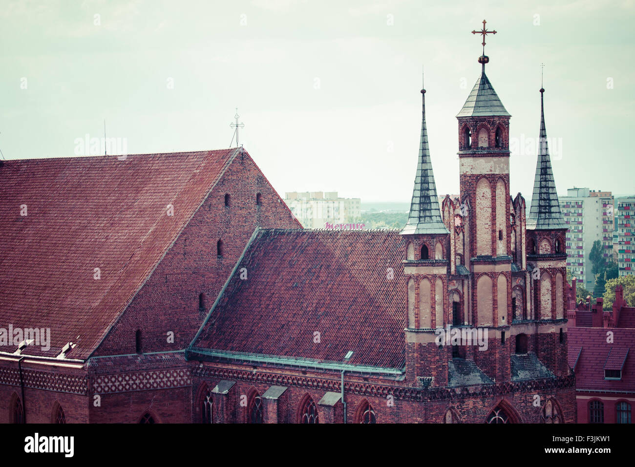 Traditional architecture in famous polish city, Torun, Poland Stock ...