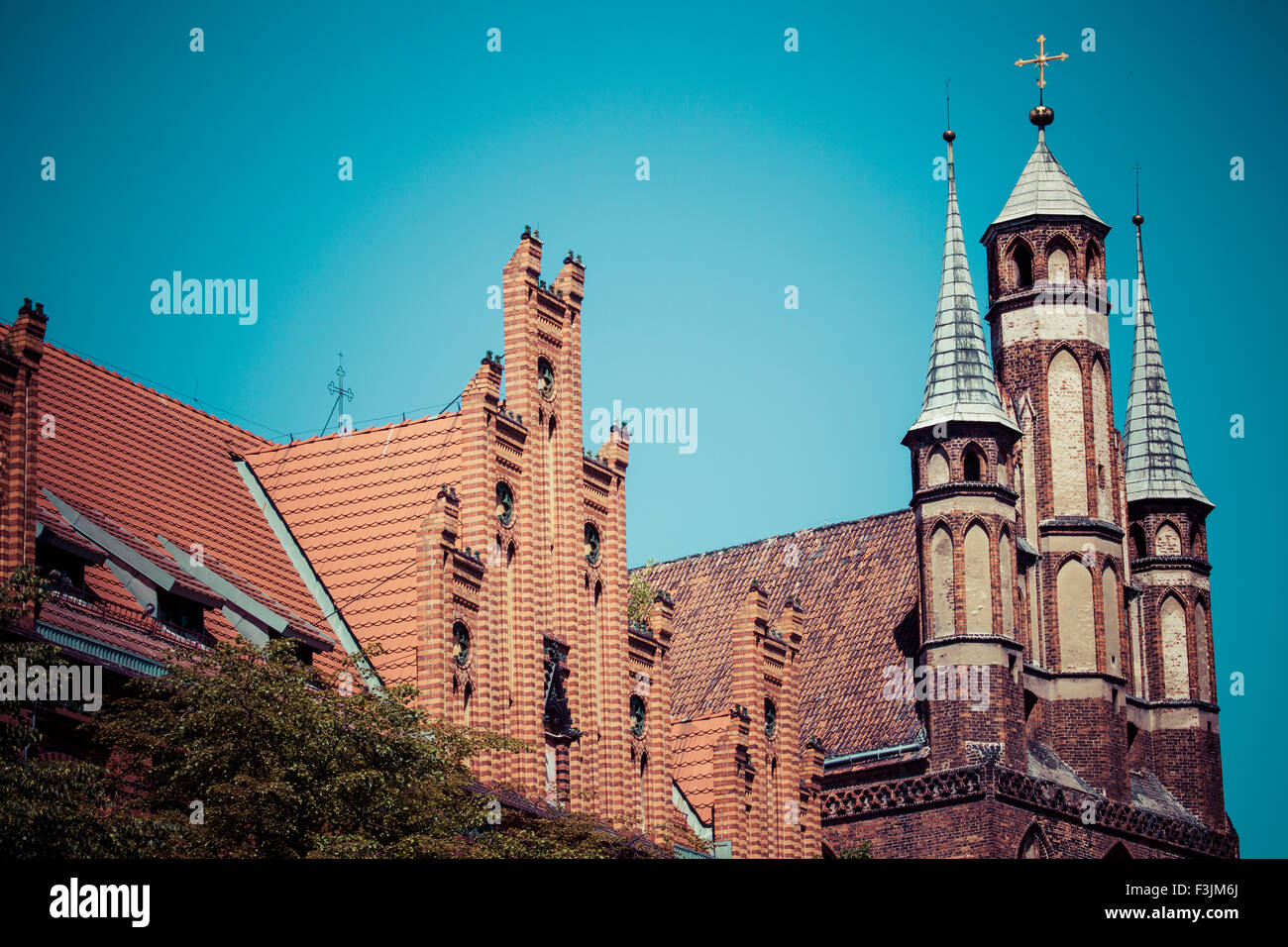 Traditional architecture in famous polish city, Torun, Poland Stock ...
