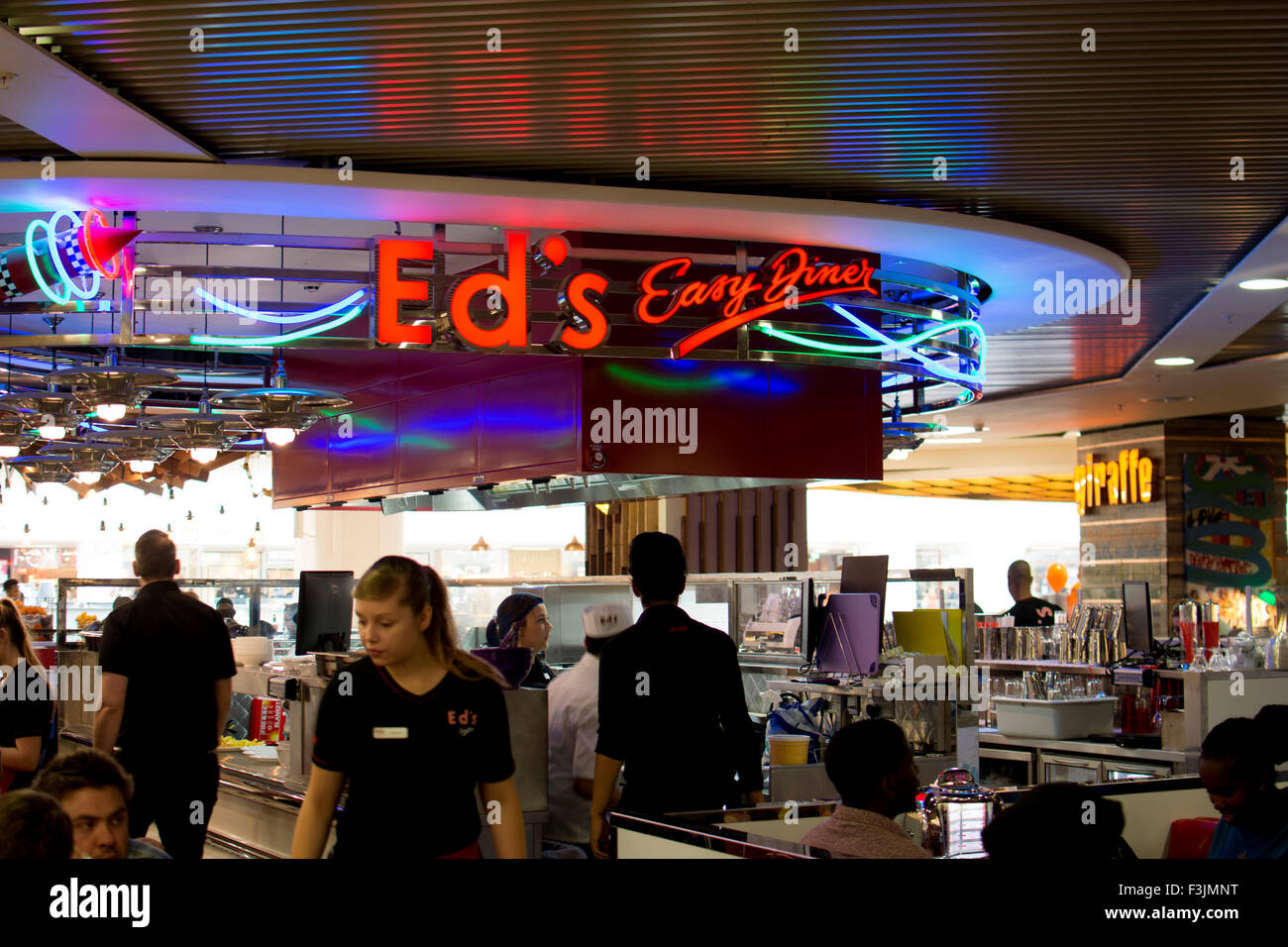 Ed`s Easy Diner, Grand Central, Birmingham, UK Stock Photo - Alamy