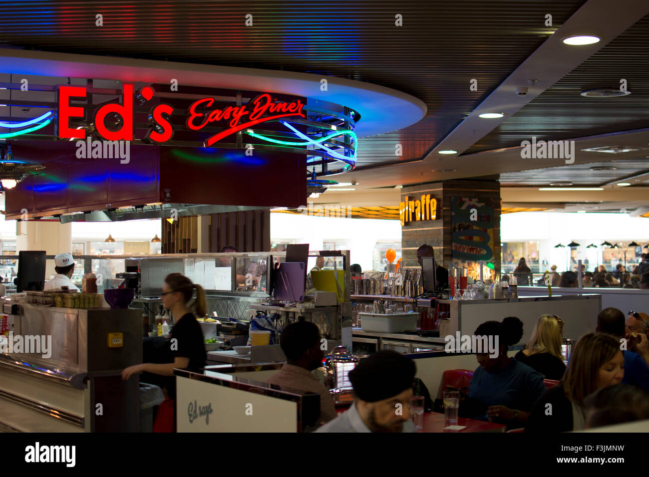 Ed`s Easy Diner, Grand Central, Birmingham, UK Stock Photo - Alamy