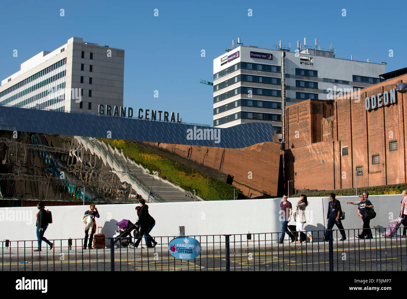 View towards Grand Central shopping centre from Smallbrook Queensway ...