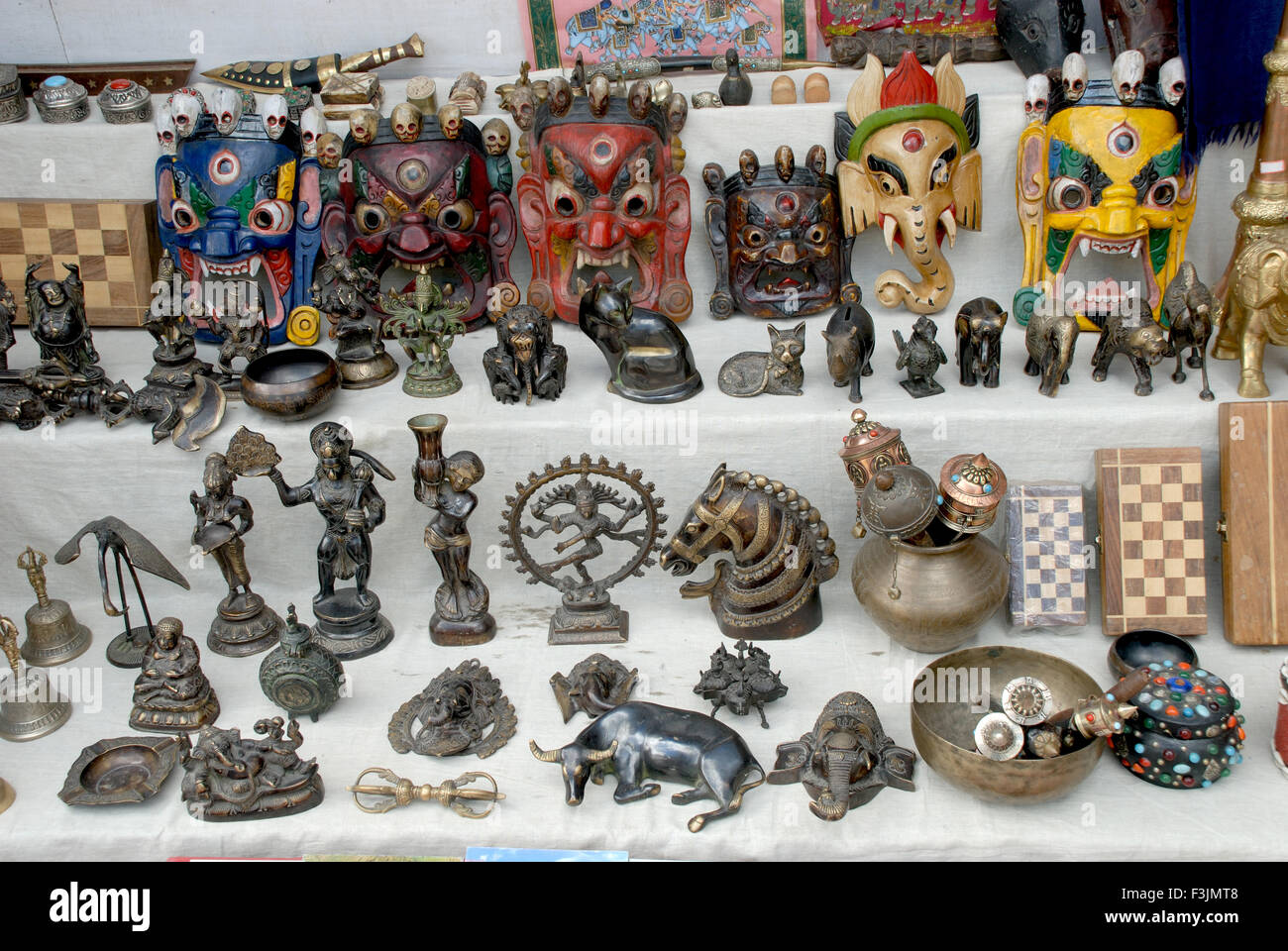 Handicraft shop main market at Leh ; Ladakh ; Jammu & Kashmir ; India ...