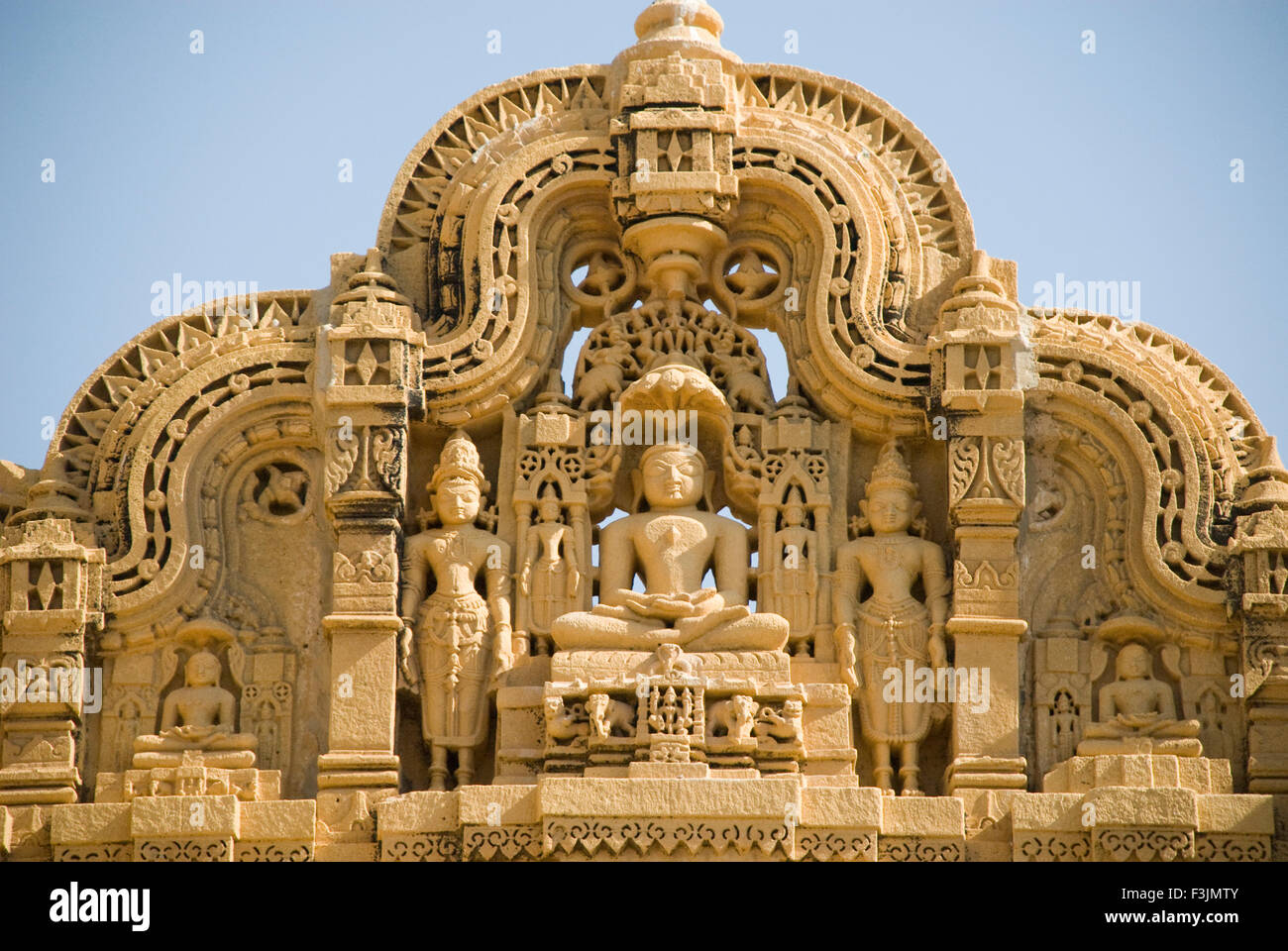 Ornate arch ; toran at the main entrance of Lodurva Jain temple at ...
