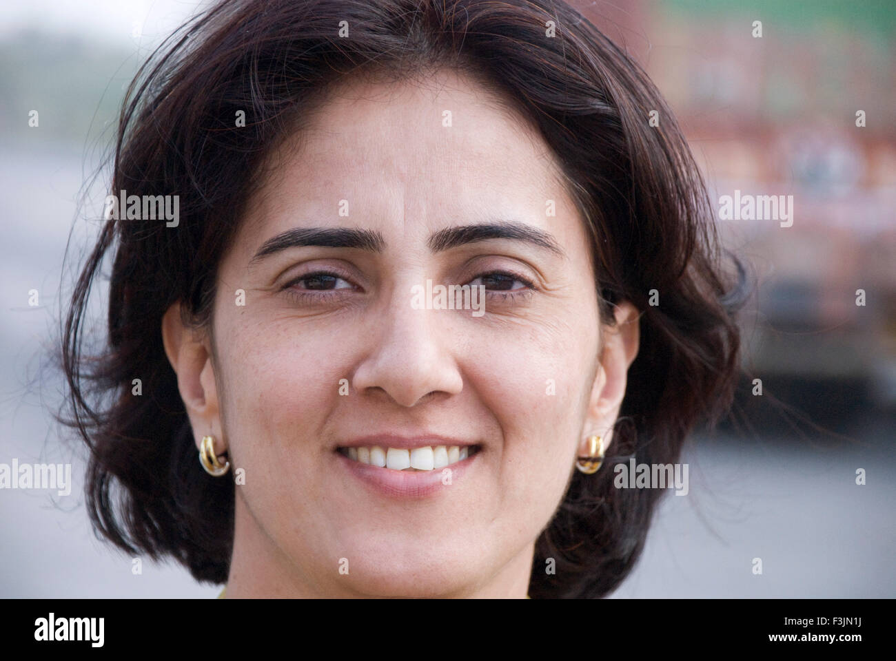 Young lady smiling at Mumbai ; Maharashtra ; India NO MR Stock Photo ...