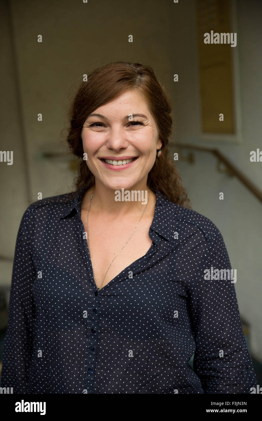 Berlin, Germany. 8th Oct, 2015. Actress Yasmina Djaballah poses on the ...