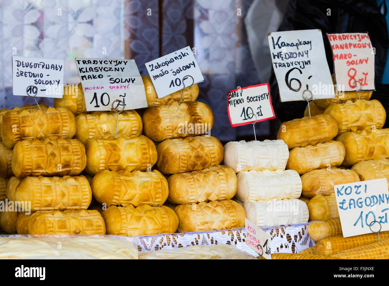 Traditional polish smoked cheese oscypek in Zakopane Stock Photo - Alamy