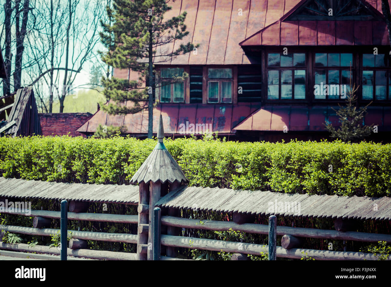 Traditional polish wooden hut from Zakopane, Poland Stock Photo - Alamy