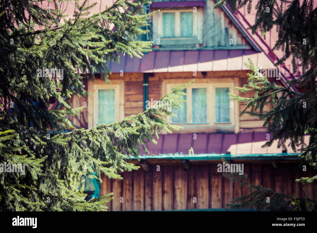 Traditional polish wooden hut from Zakopane, Poland Stock Photo - Alamy