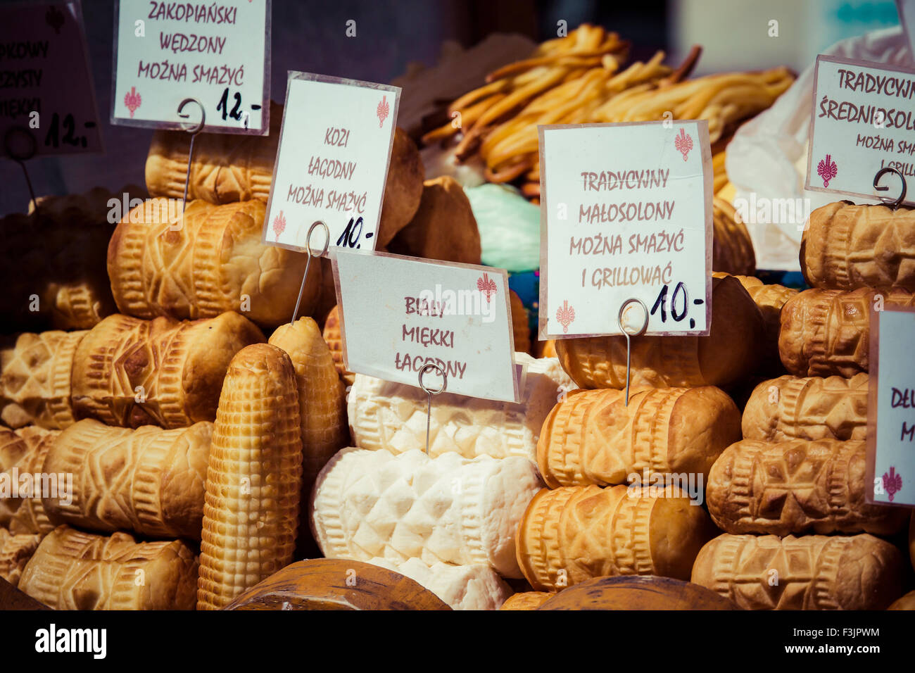 Traditional polish smoked cheese oscypek in Zakopane Stock Photo - Alamy