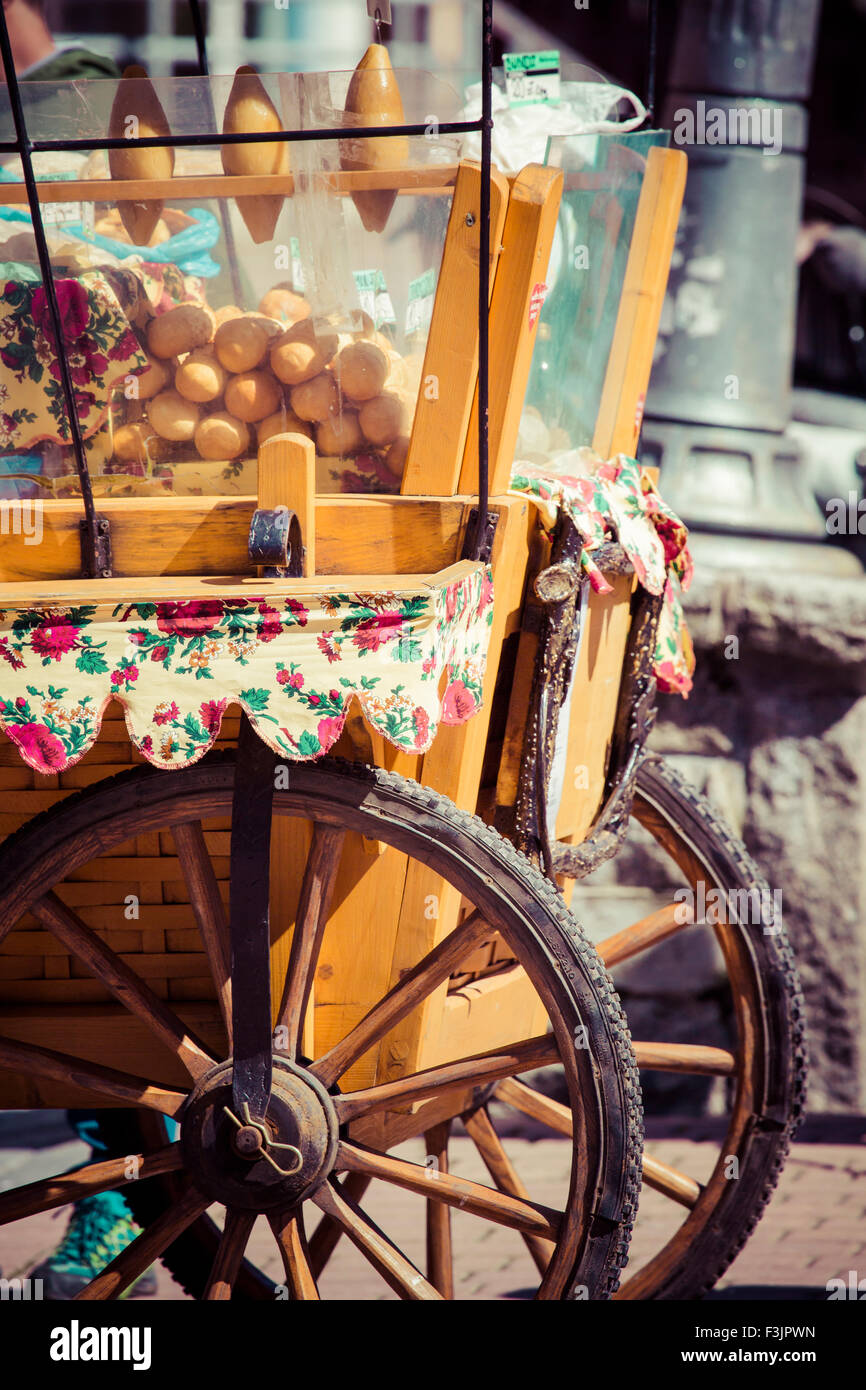 Traditional polish smoked cheese oscypek in Zakopane Stock Photo - Alamy