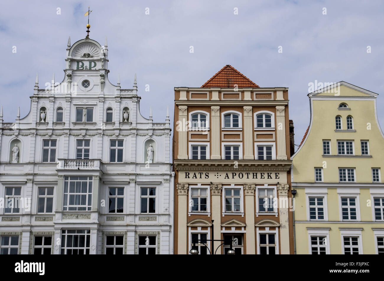 Historic buildings, Rostock Stock Photo - Alamy