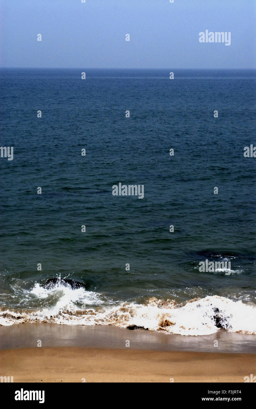 wave sand sky Arabian sea Kunkeshwar beach Southern Konkan coast ...