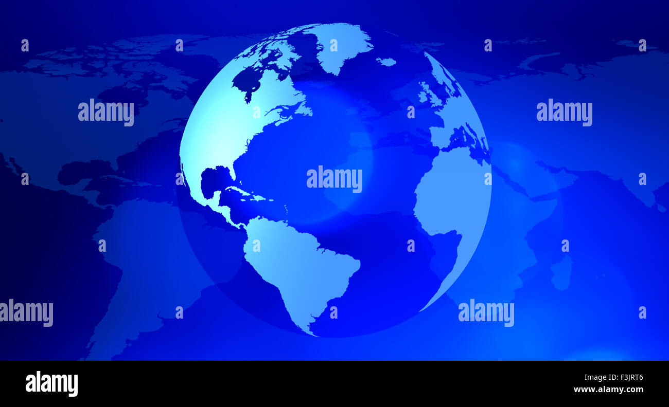 Blue earth planet background Stock Photo - Alamy