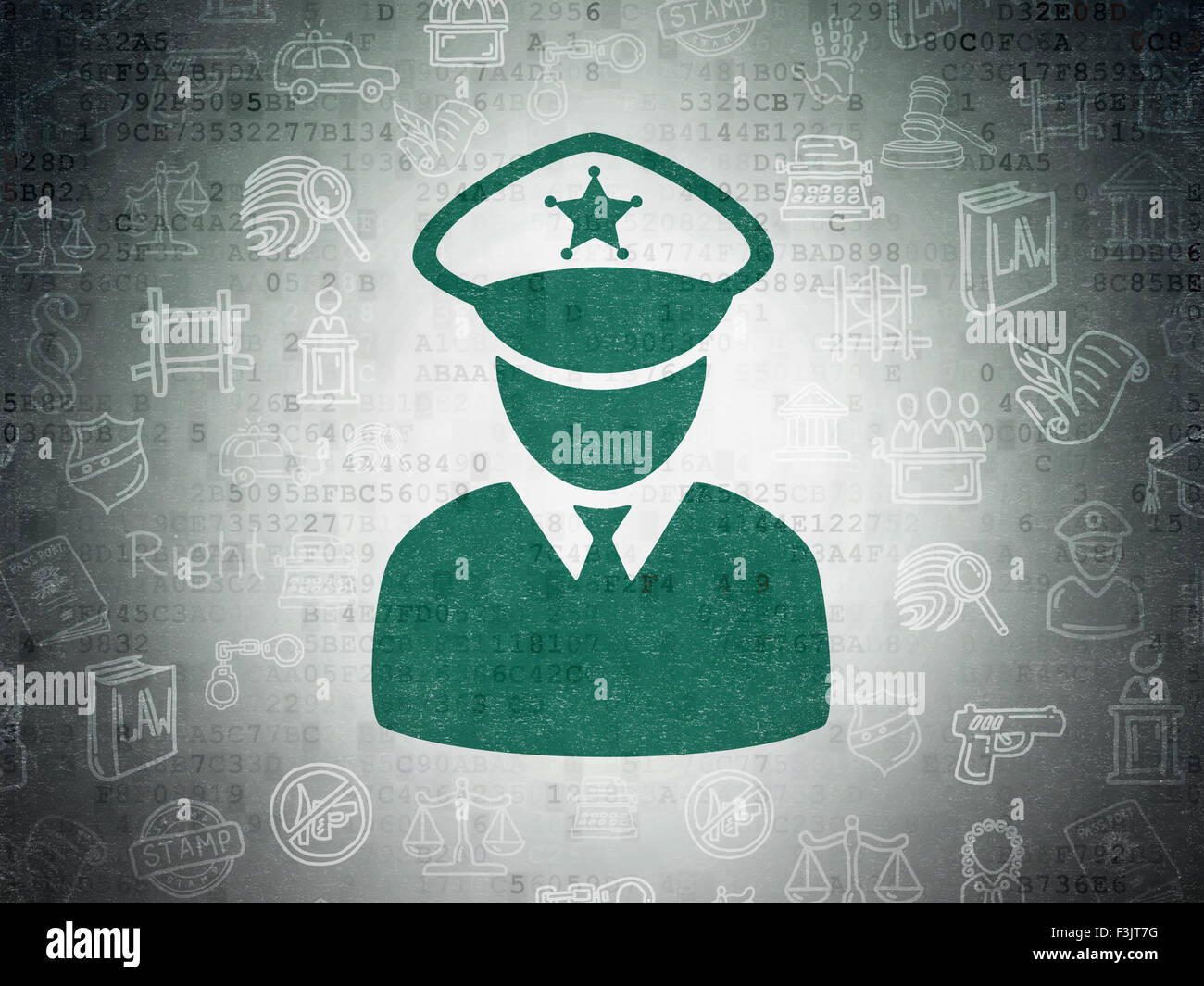 Law concept: Police on Digital Paper background Stock Photo - Alamy