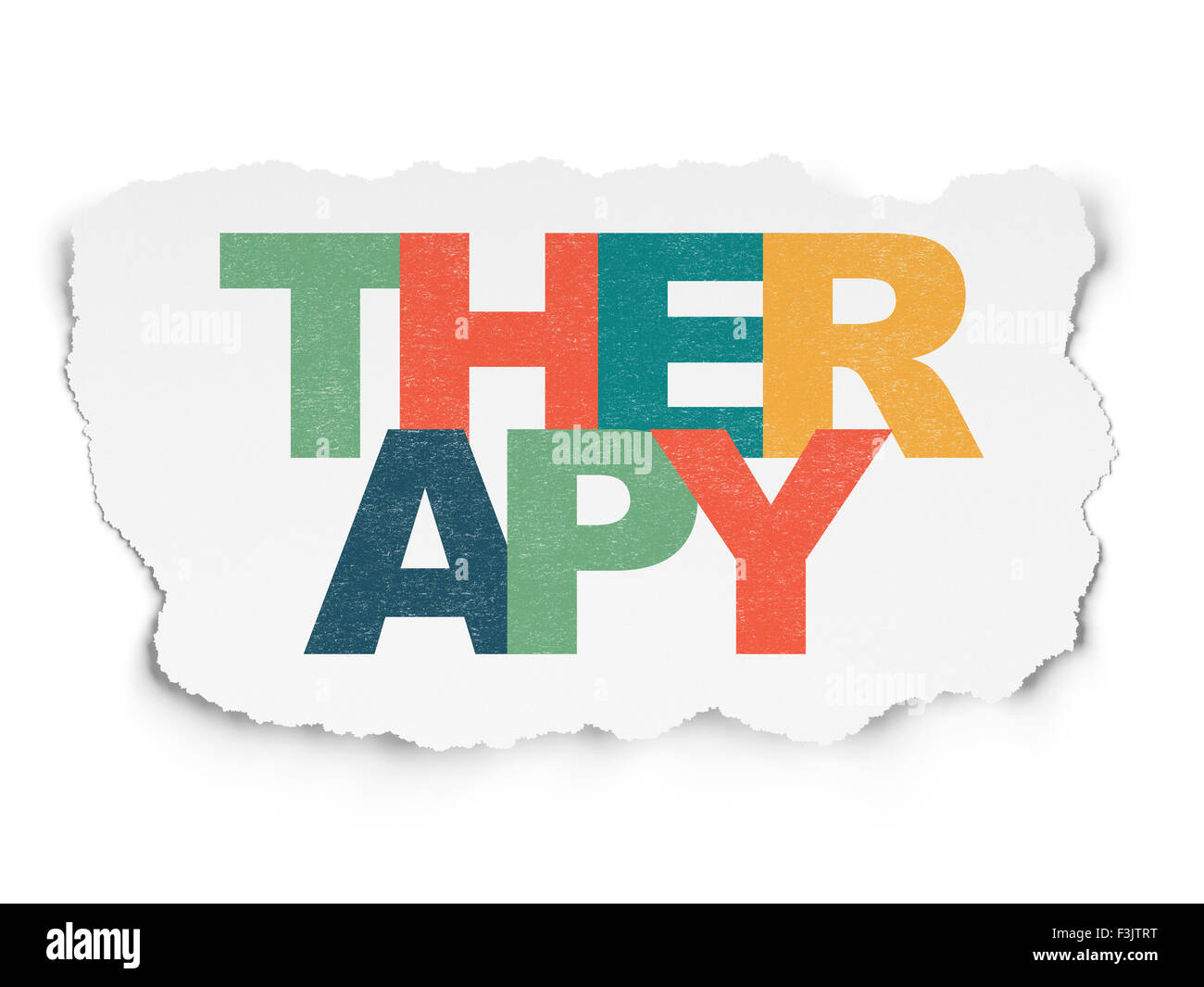 Healthcare concept: Therapy on Torn Paper background Stock Photo - Alamy