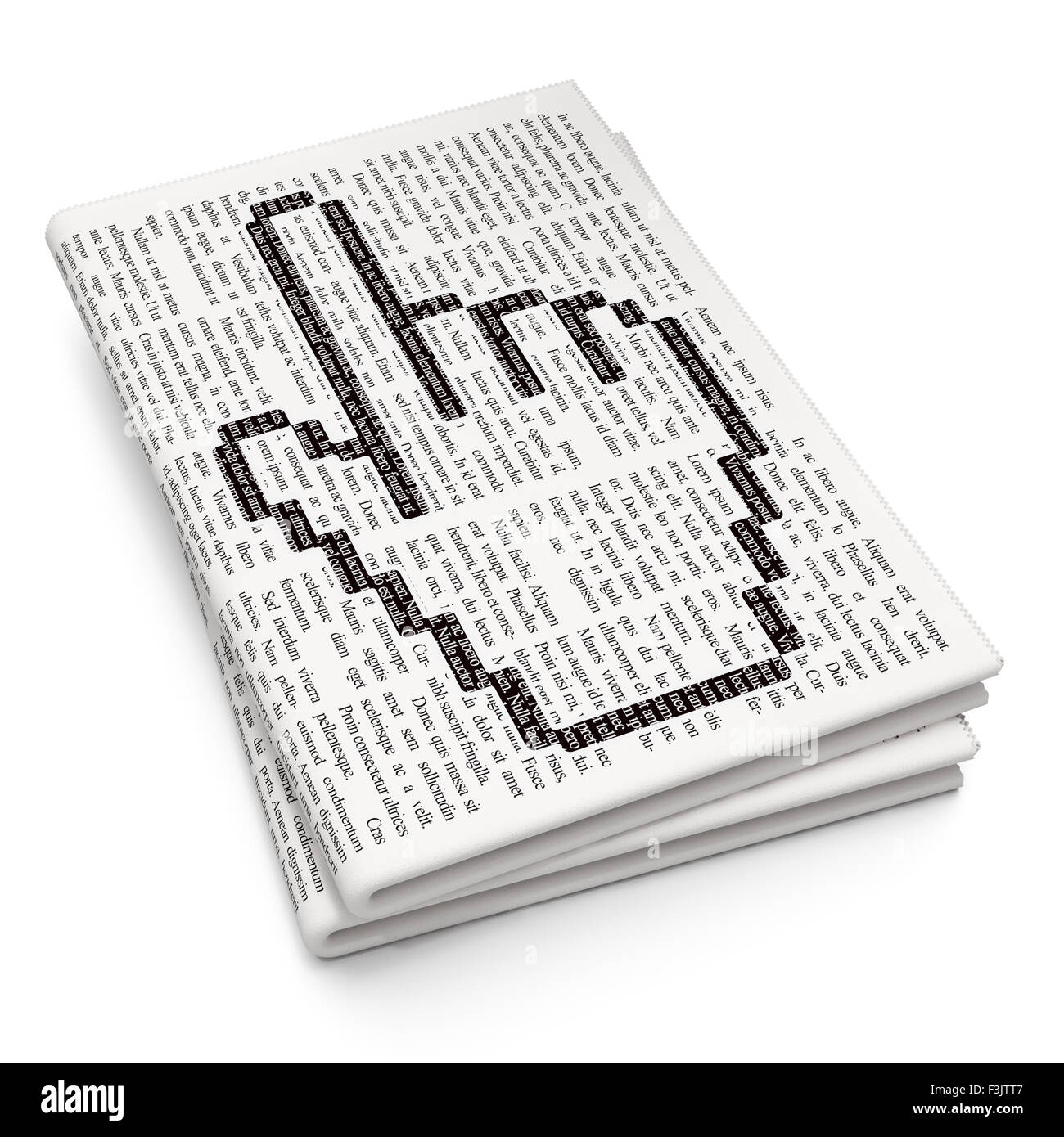 Marketing concept: Mouse Cursor on Newspaper background Stock Photo - Alamy