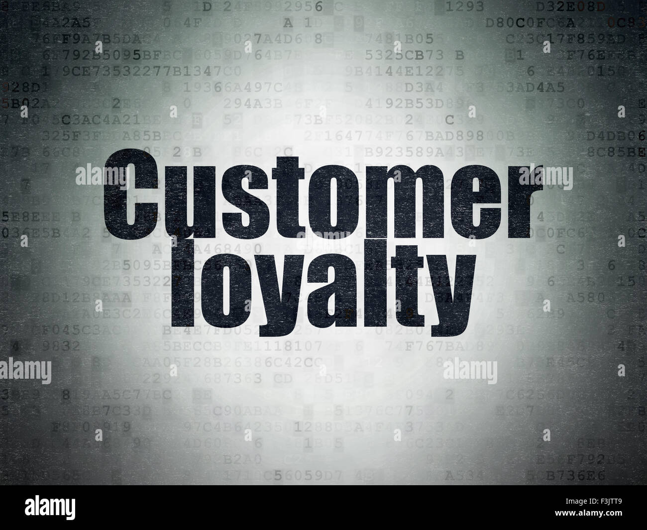 Advertising concept: Customer Loyalty on Digital Paper background Stock ...