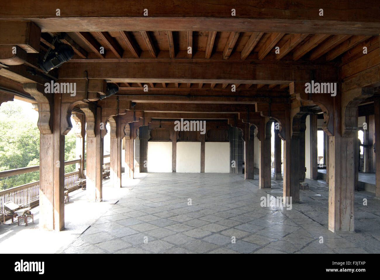 Wooden ceiling pillars at Shaniwarwada at Pune Maharashtra India Stock ...