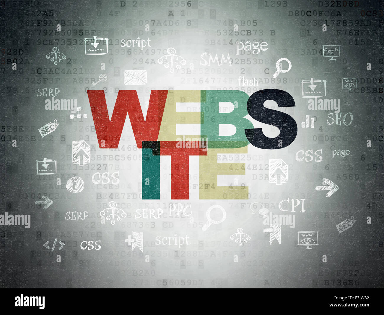Web design concept: Website on Digital Paper background Stock Photo - Alamy