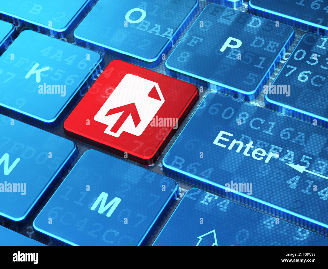 Web development concept: Upload on computer keyboard background Stock Photo - Alamy