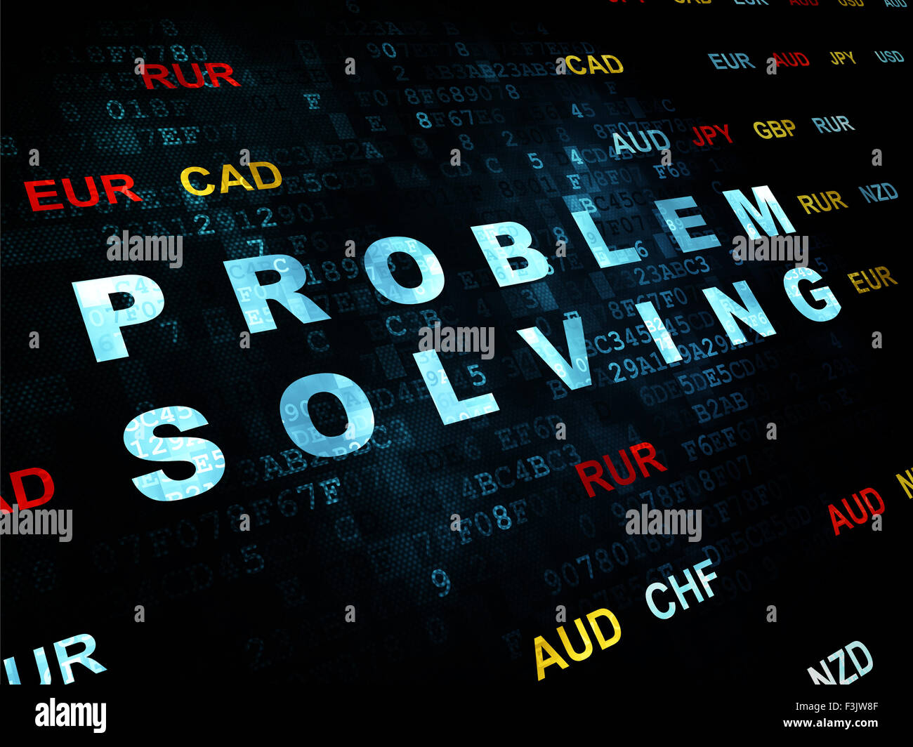 Finance concept: Problem Solving on Digital background Stock Photo - Alamy