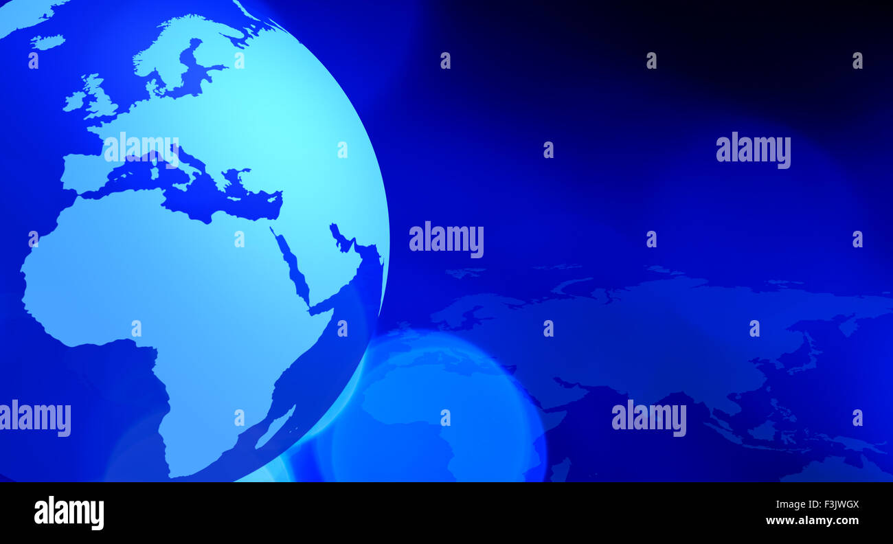 Planet earth and world map global business background Stock Photo - Alamy