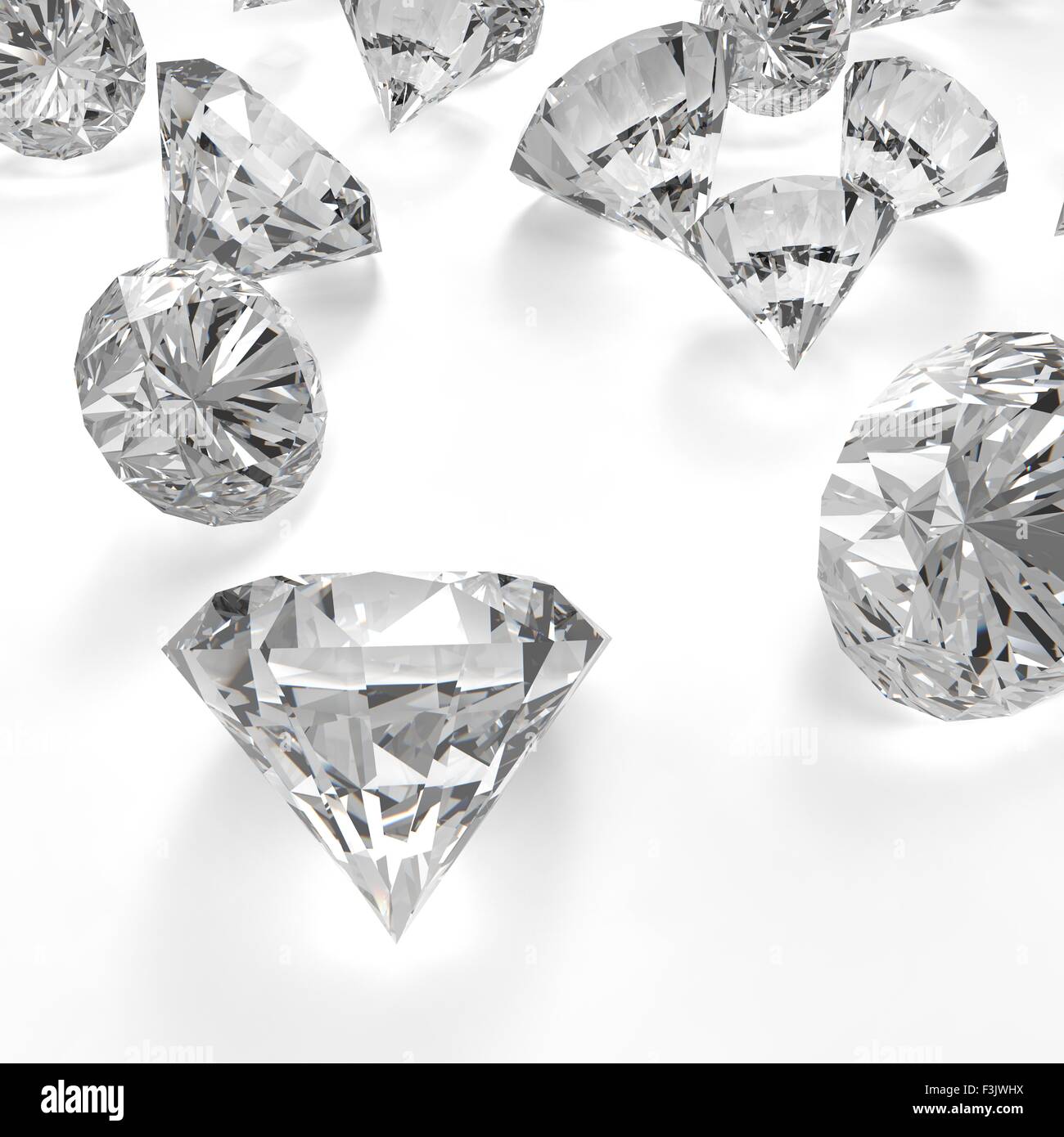 Diamonds 3d in composition as concept Stock Photo - Alamy