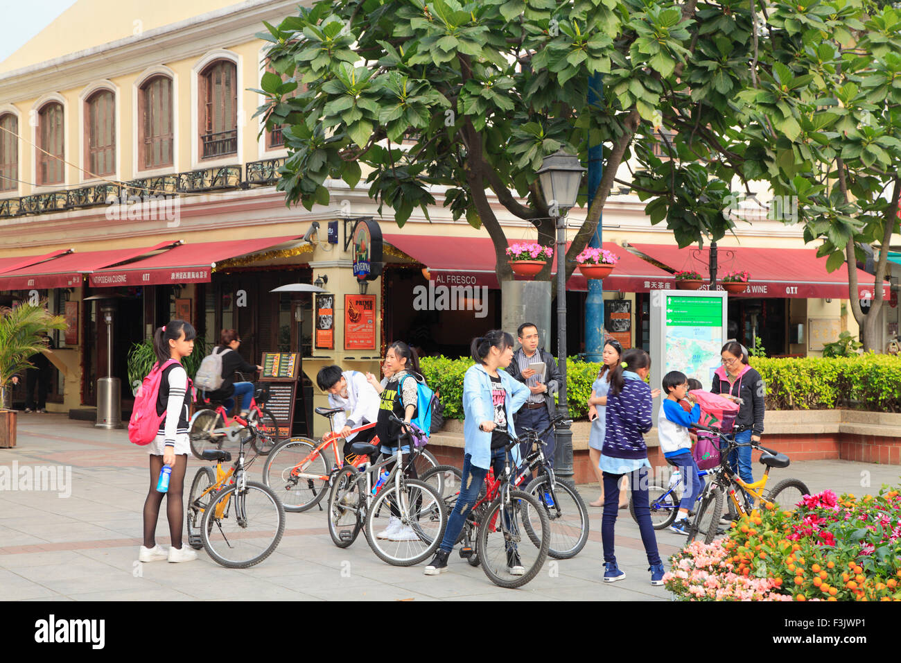 China, Macau, Taipa, Camoes Square, people, children Stock Photo - Alamy