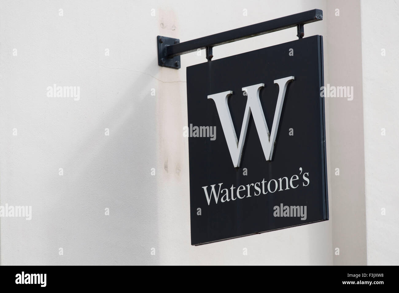 Waterstone's book shop sign logo Stock Photo - Alamy