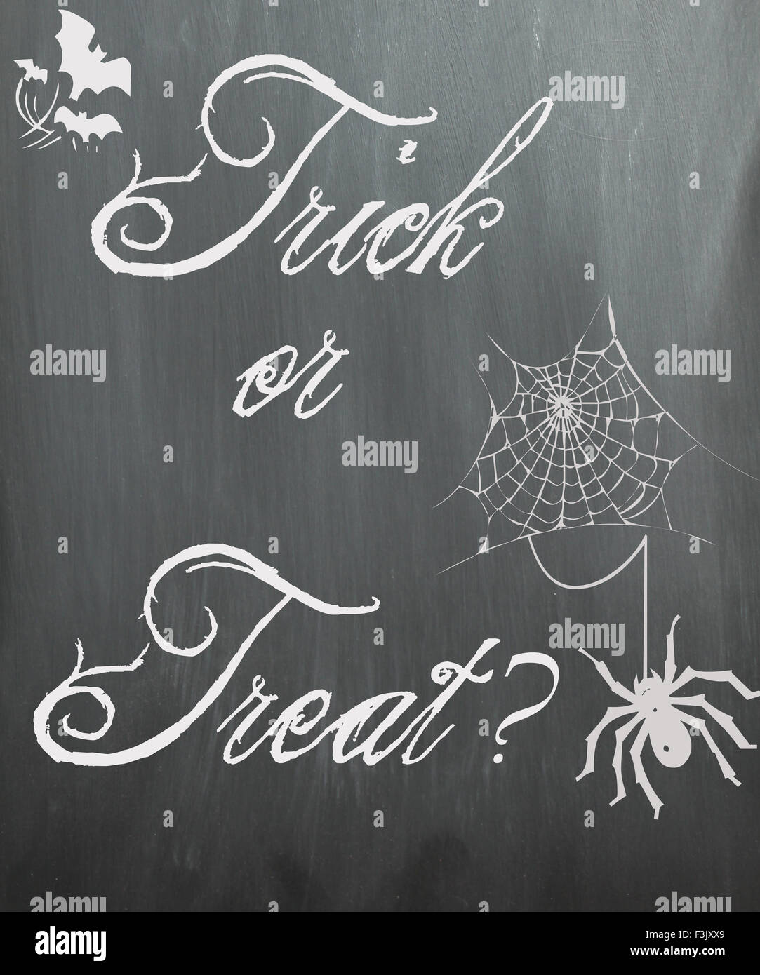 Halloween chalkboard - Trick or Treat Stock Photo - Alamy