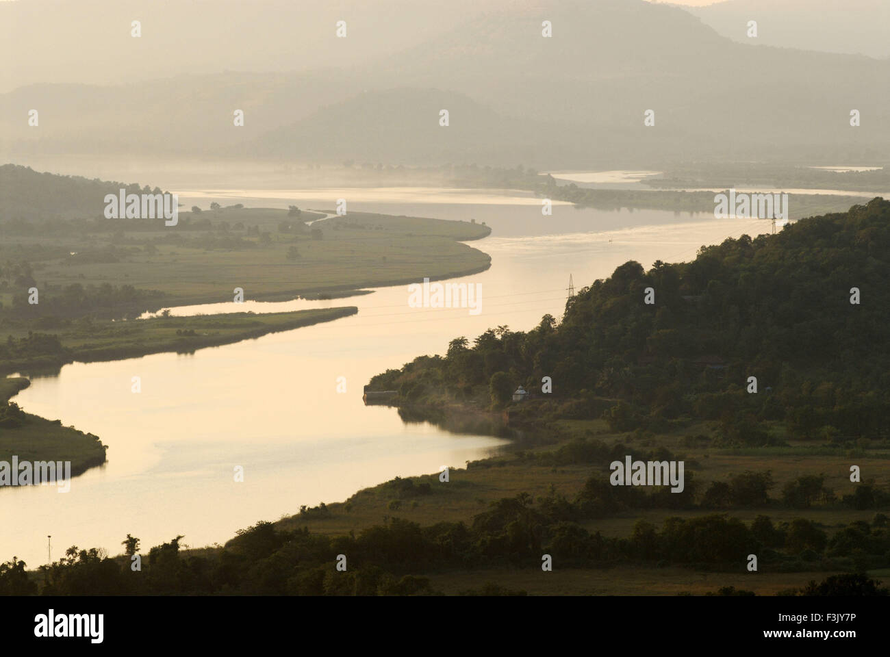 river Vashishti ranges mountain Sahyadri silhouette Parshuram Ghat ...