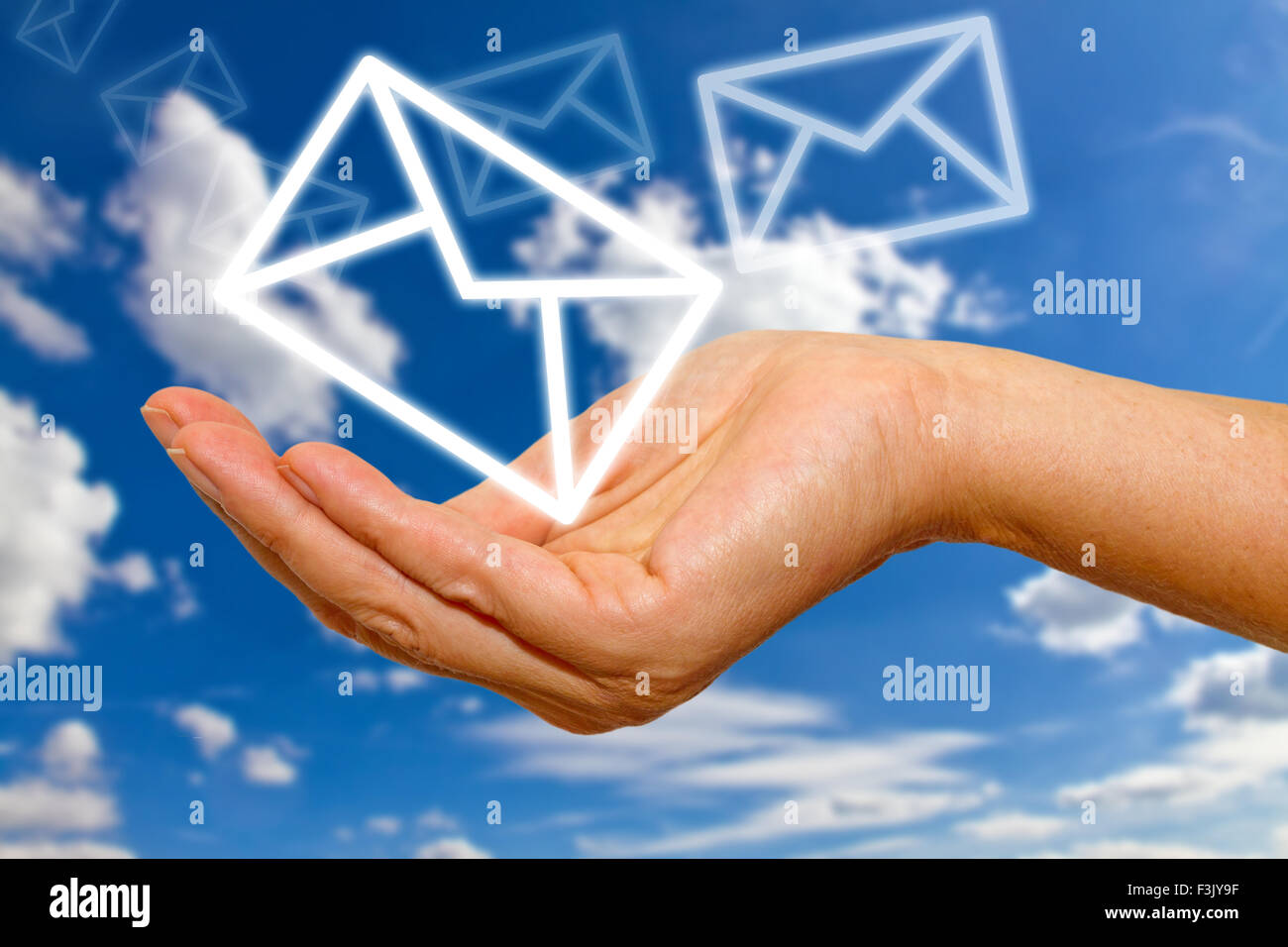 Cloud computing data envelope hi-res stock photography and images - Alamy