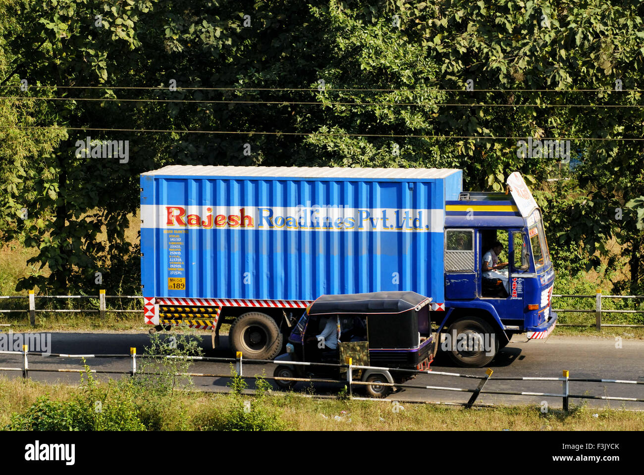 Indian Container Trucks On Road