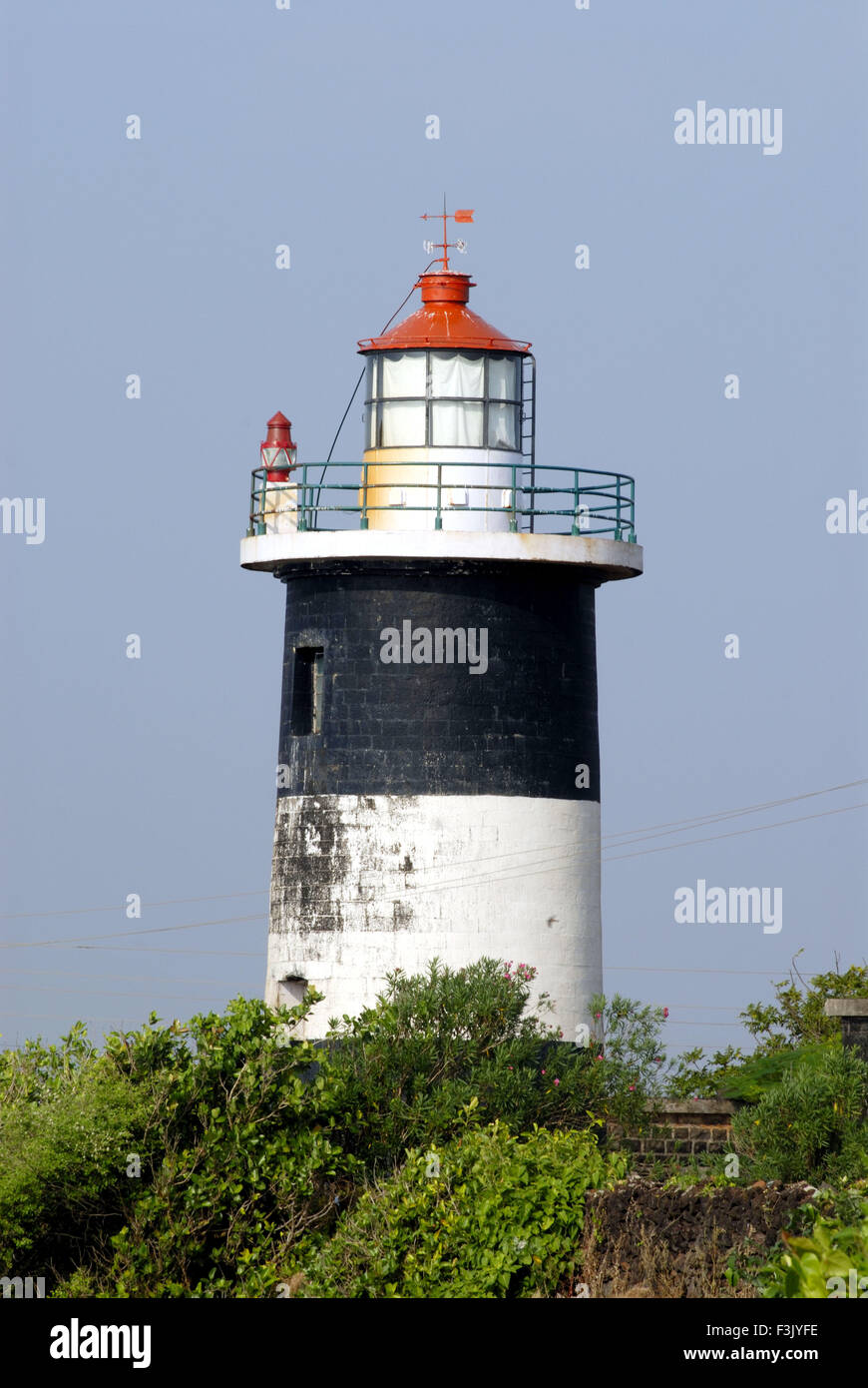 Lighthouse constructed on Devgad fort and greenery ; Devgad ; District ...