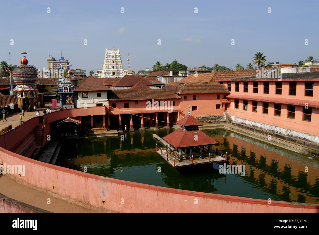 Lake and huge campus of Udupi Sri Krishna temple Udupi Karnataka India ...