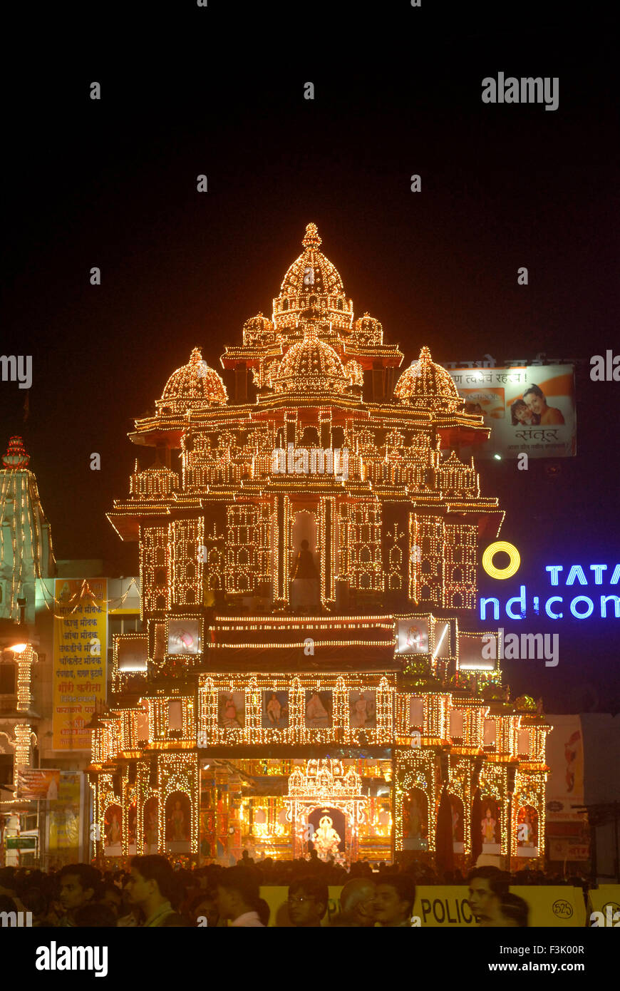 Huge magnificent richly illuminated decoration Dagdu Seth Halwai ...