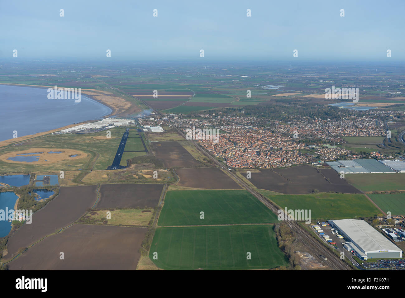 Aerial photograph of Brough and Elloughton, East Riding of Yorkshire ...