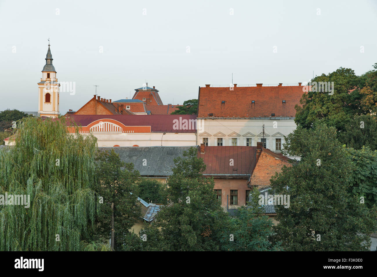 Berehove cityscape in Ukraine. City was the capital of the Kingdom of ...