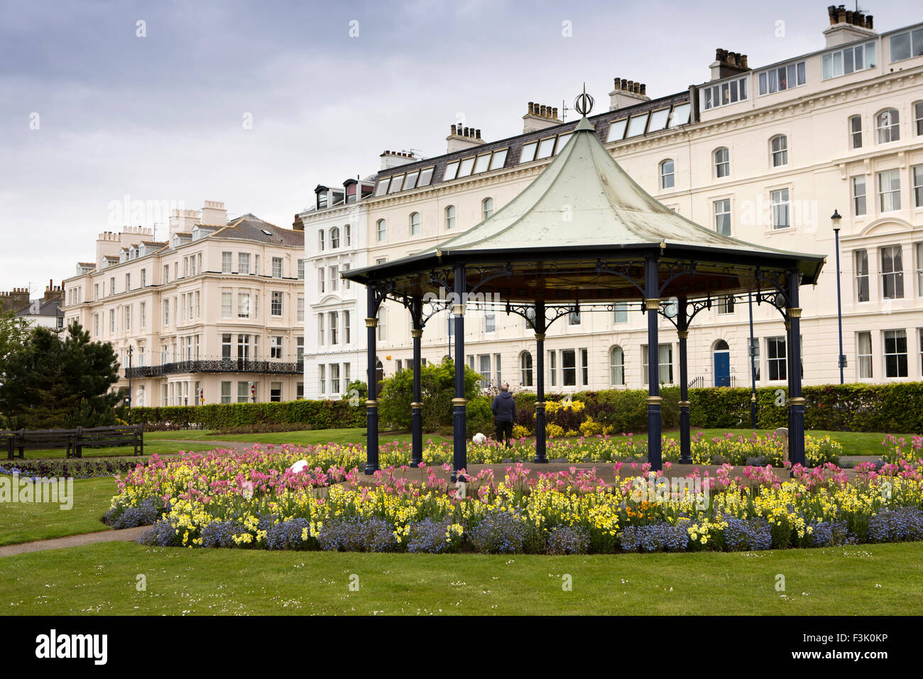 UK, England, Yorkshire East Riding, Filey, Crescent Garden, bandstand ...