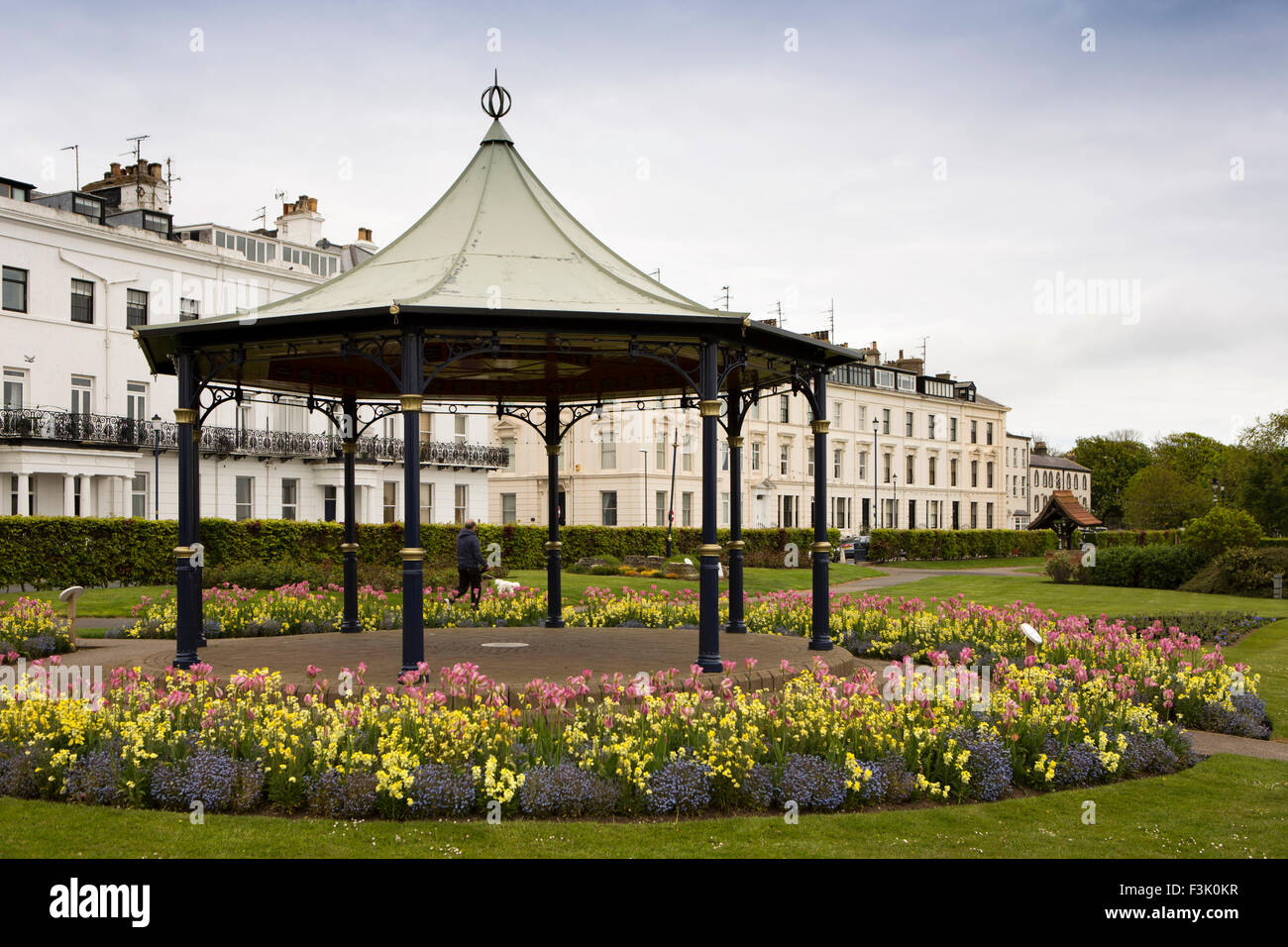 UK, England, Yorkshire East Riding, Filey, Crescent Garden, bandstand ...