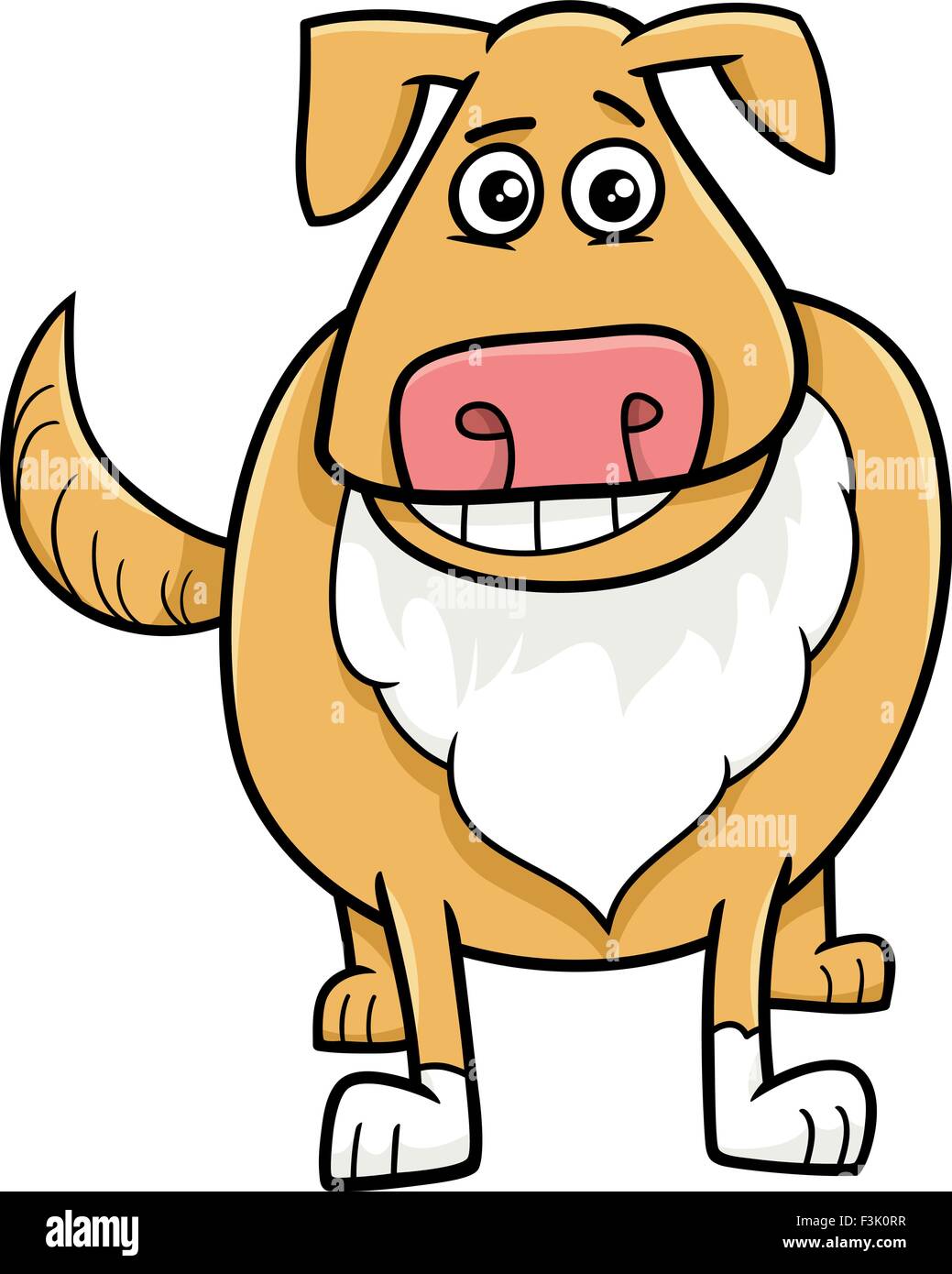 Cartoon Illustration of Funny Dog Animal Character Stock Vector Image ...