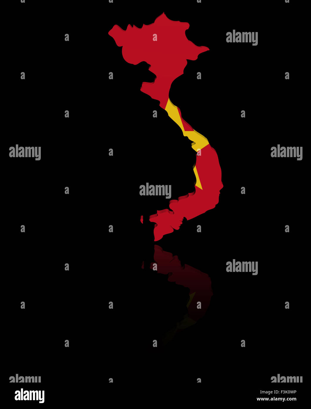 Vietnam map flag hi-res stock photography and images - Alamy