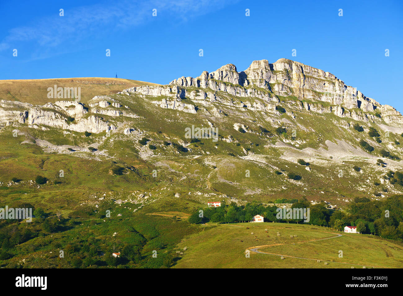 Aldamin and Gorbea mountain Stock Photo - Alamy