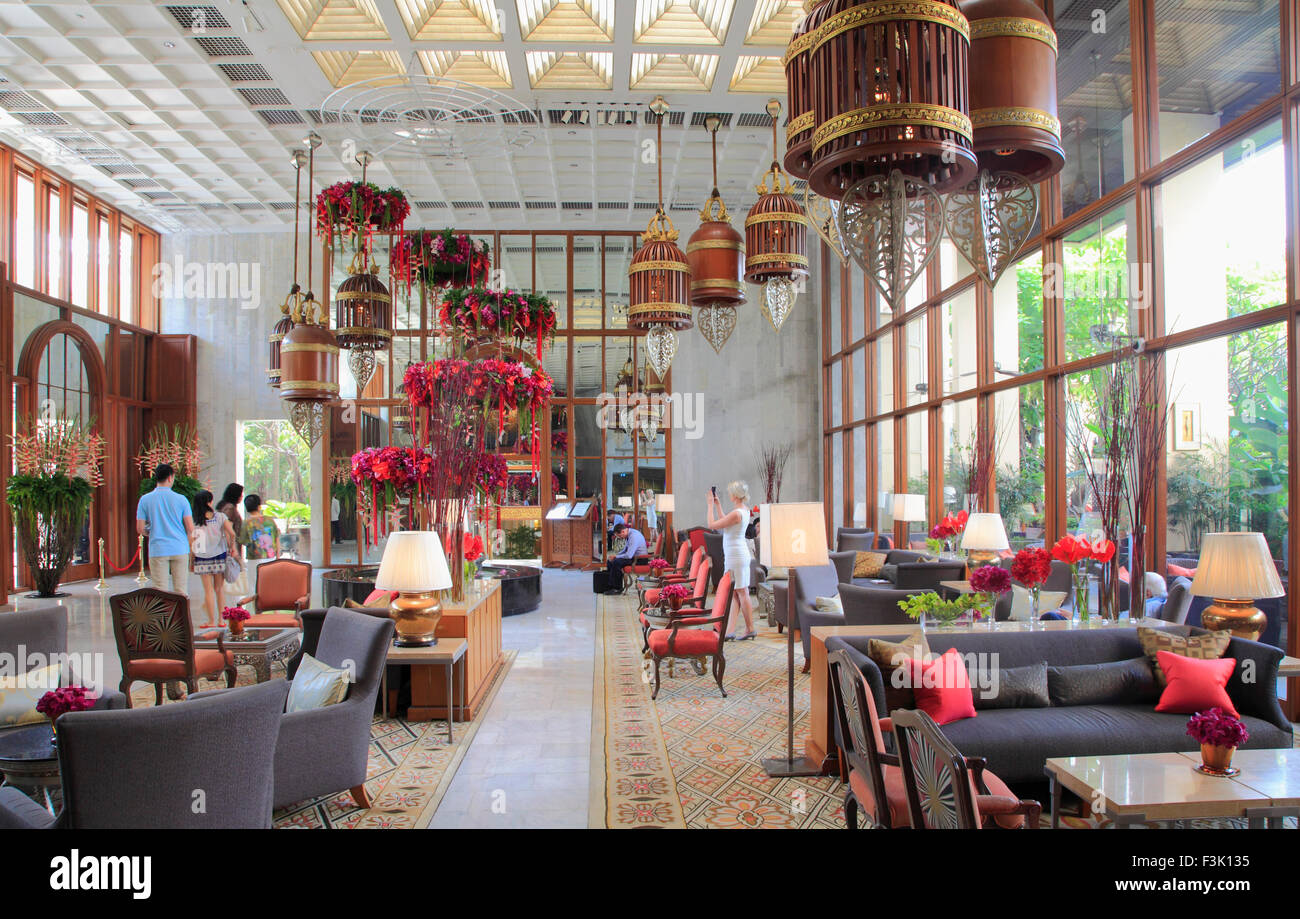 Thailand, Bangkok, Oriental Hotel, lobby Stock Photo - Alamy