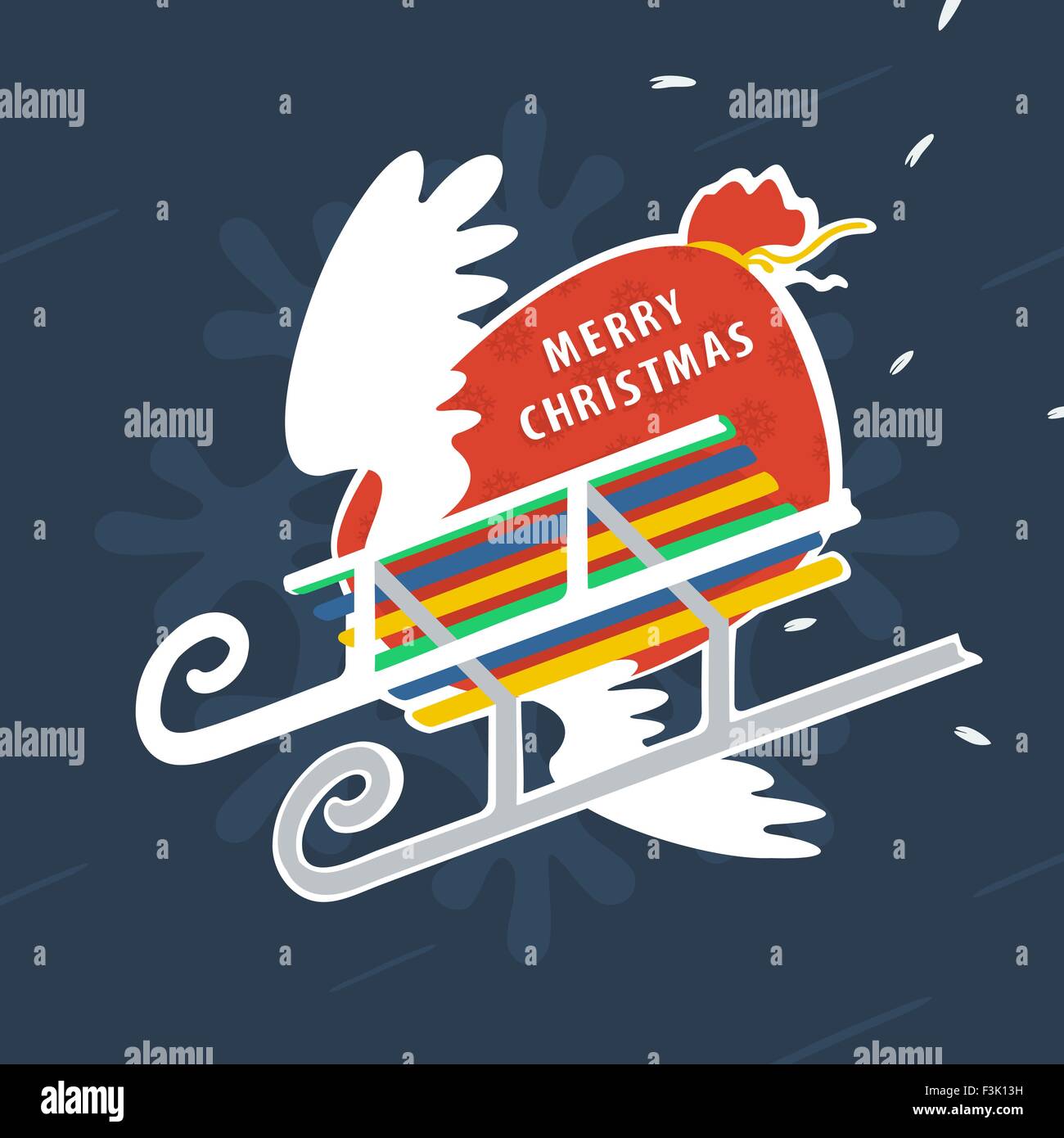 Christmas gift bag Stock Vector Images - Alamy