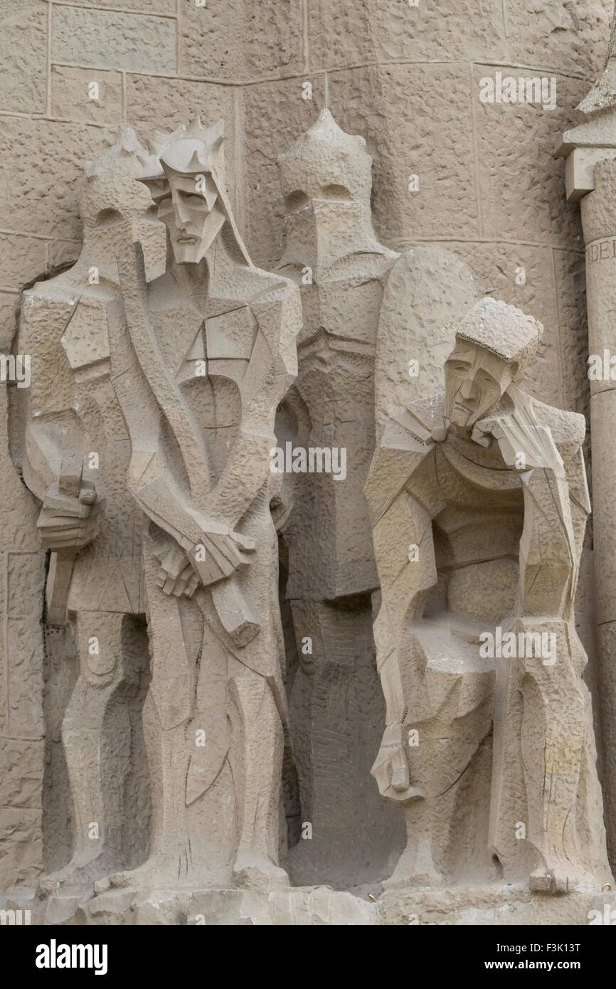 Part of the Sagrada Familia designed by Catalan architect Antoni Gaudí ...
