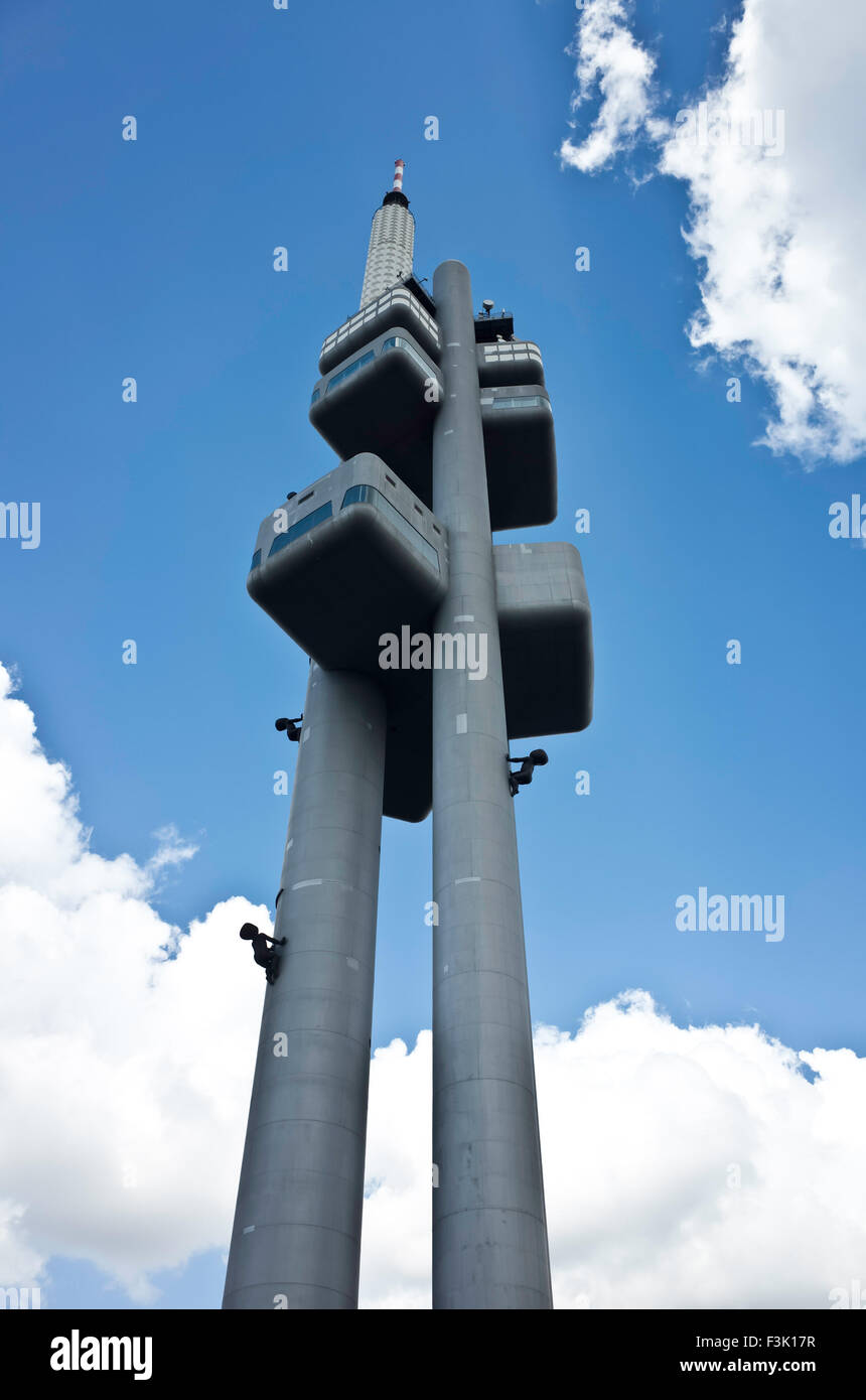 television tower at Zizkov Prague Stock Photo - Alamy