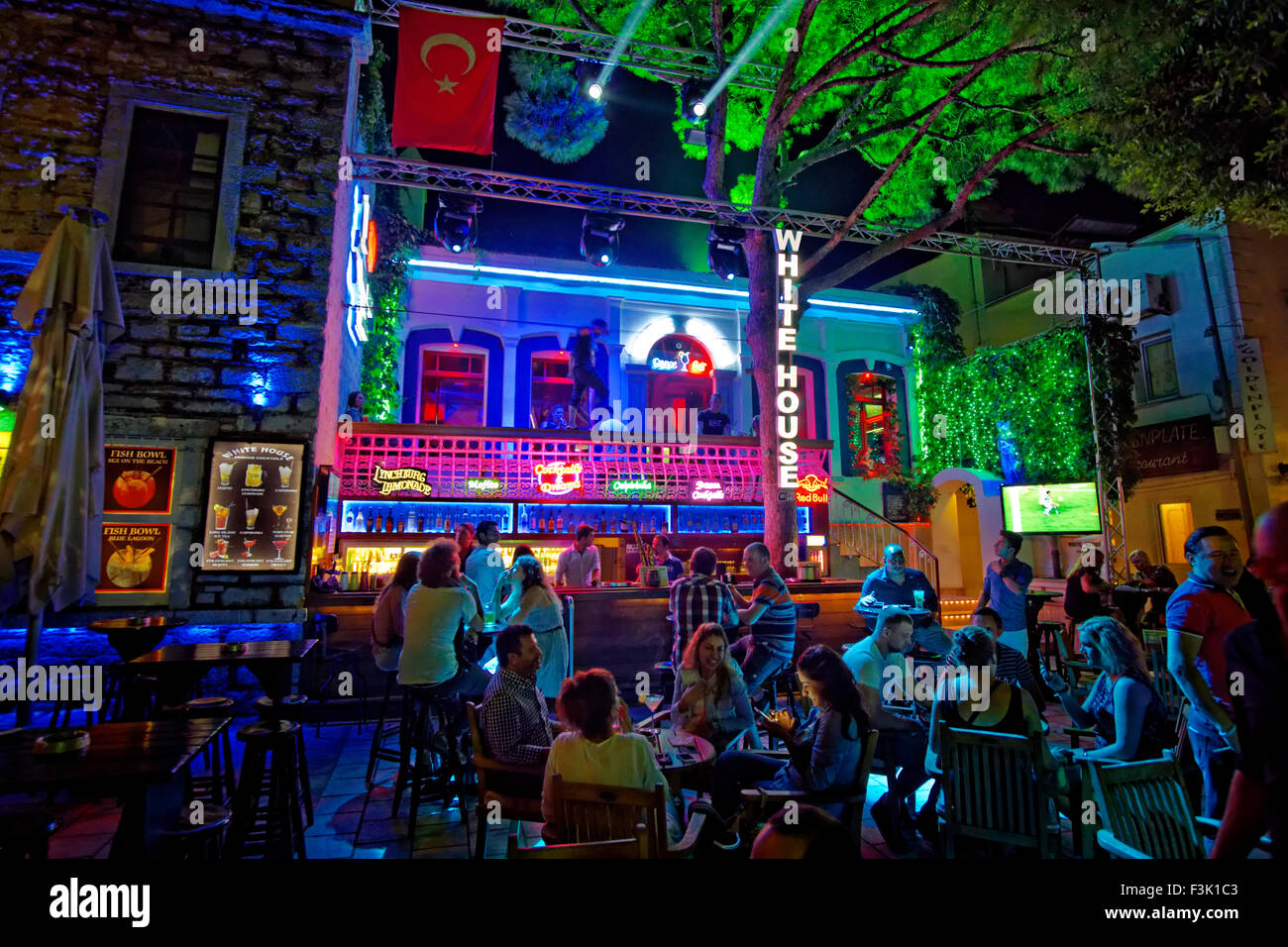 The popular seafront 'White House' bar & disco on "Bar Street" at ...