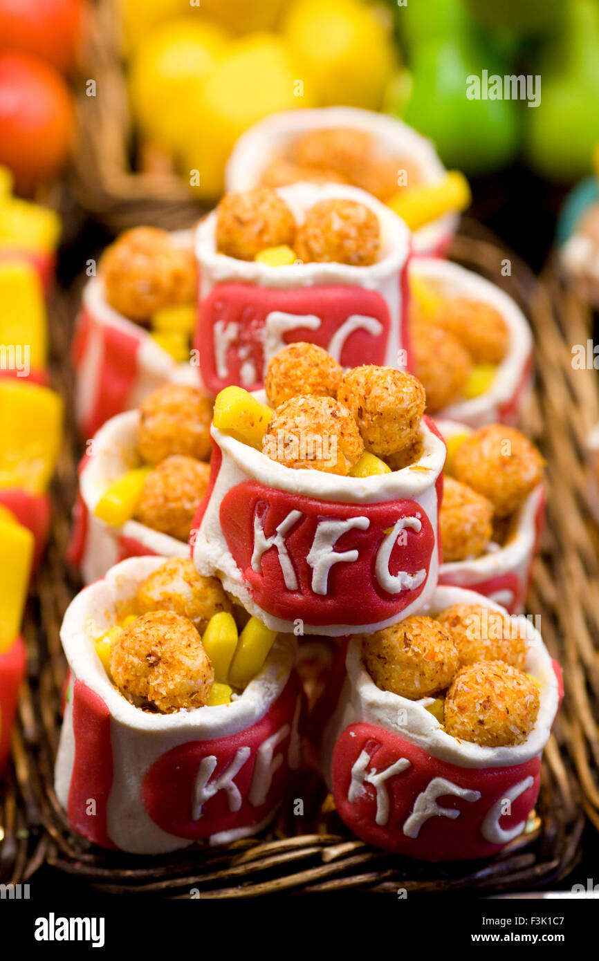 Novelty KFC Candy made from Marzipan Stock Photo - Alamy