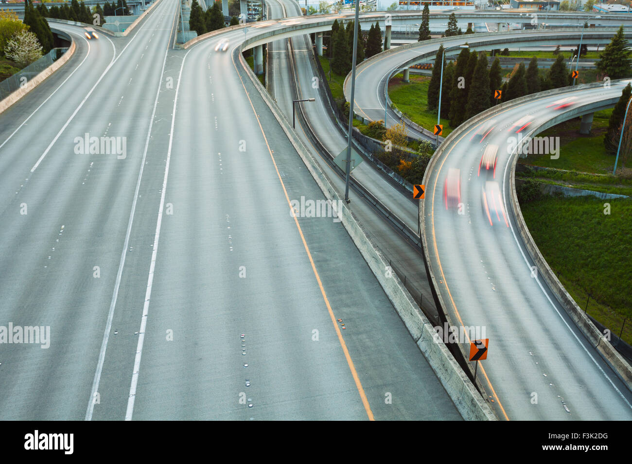 View of highway in Seattle during day time, USA Stock Photo - Alamy